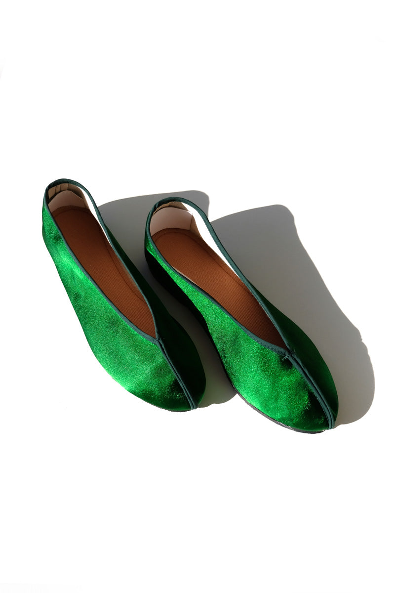theater shoes - solid green – The Wax Apple